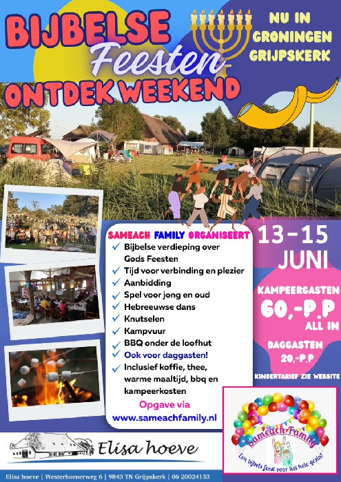 Bijbelse feesten ontdek weekend :: Sameach Family